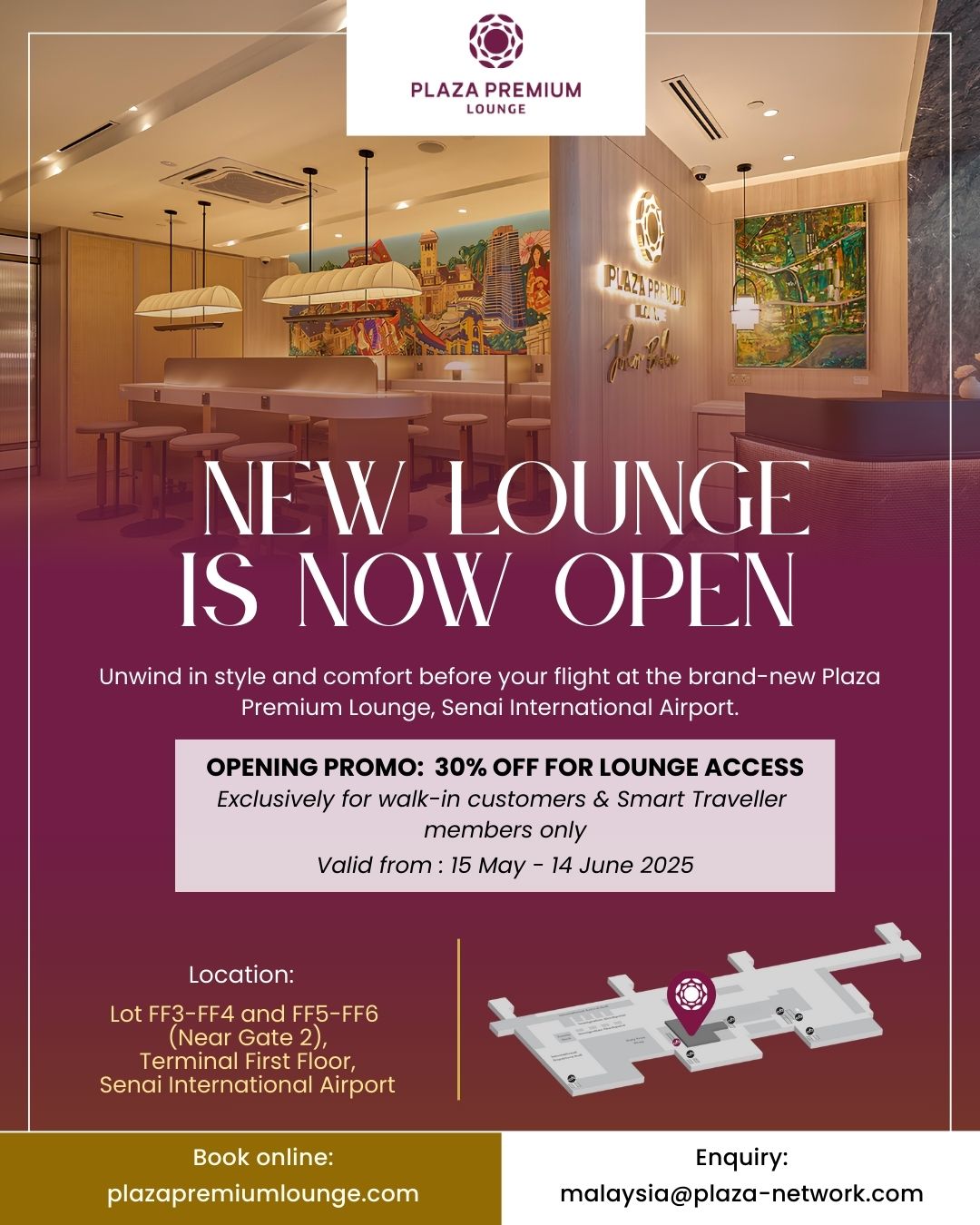 Senai International Airport, Johor Bahru, Malaysia - Plaza Premium Lounge Now Open at Senai ...